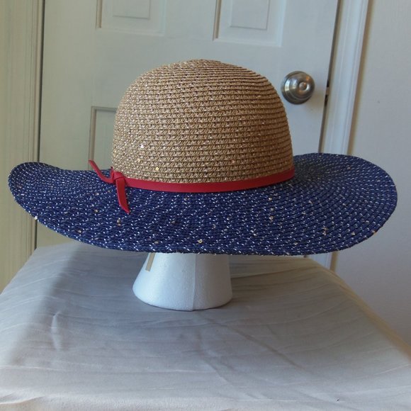 Charming Charlie | Accessories | Charming Charlie Woven Hat Red Blue ...